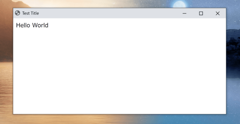 【Python】EelでおしゃれなGUIアプリを作成する！Step1_EelでHello Worldを表示させよう